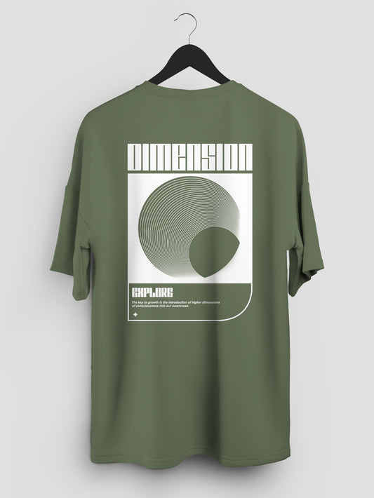 Shop Olive Green Mens T Shirt Traverse Oversized Fit T Shirt Nobero